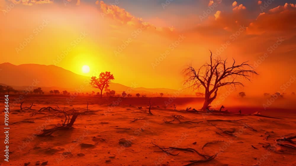 Vidéo Stock The combination of intense sun and dry, stifling air ...