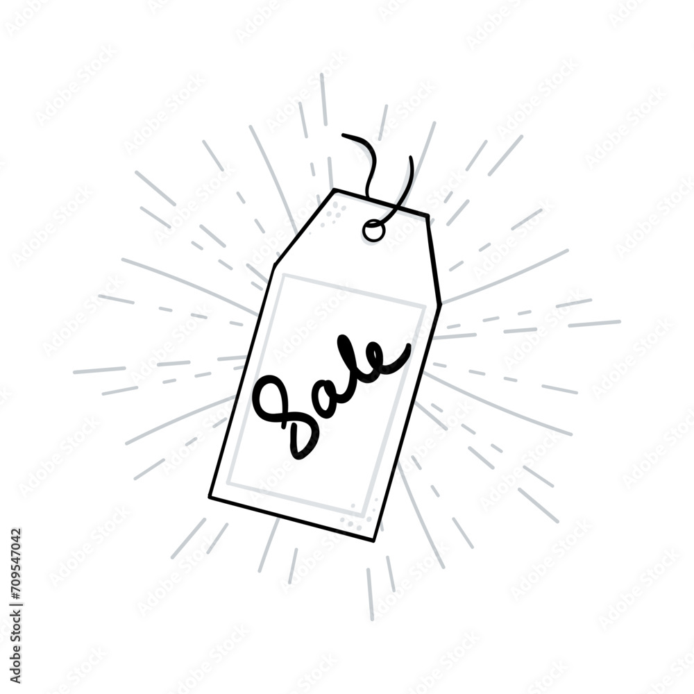 Hand drawn price tag. Shopping hanging labels. paper stickers for gifts ...
