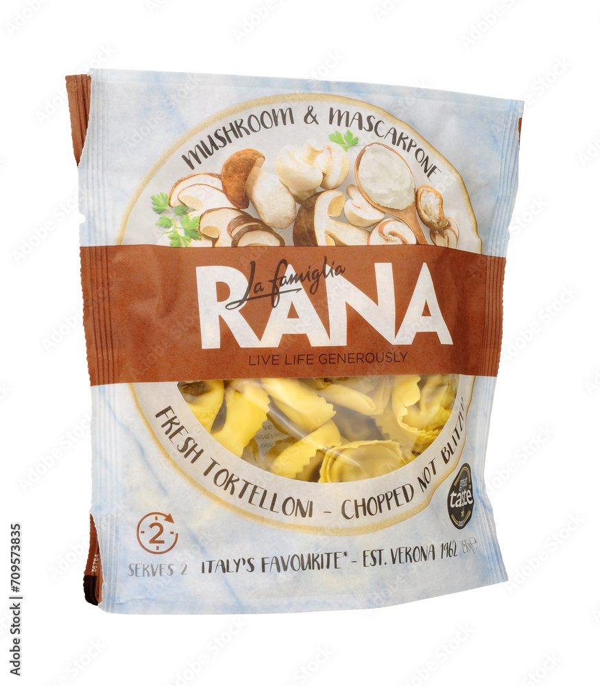 Rana mushroom and mascarpone cheese filled tortelloni pasta in a 250g ...