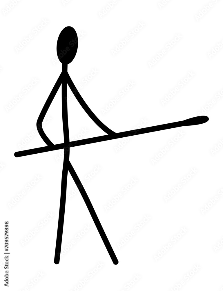 Prehistoric cave paintings. Old drawings of primitive people, stone age ...