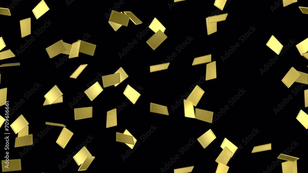 Gold Bullion LOOP TILE Swirl with alpha.This 3d animation of gold ...