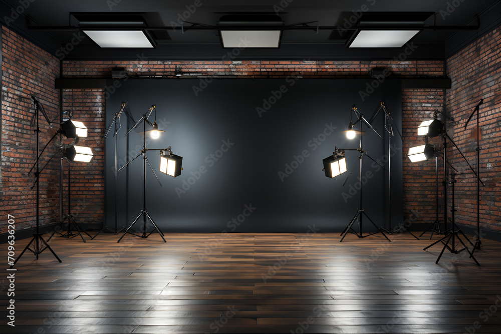 dark studio backdrop for studio photography Stock Illustration | Adobe ...