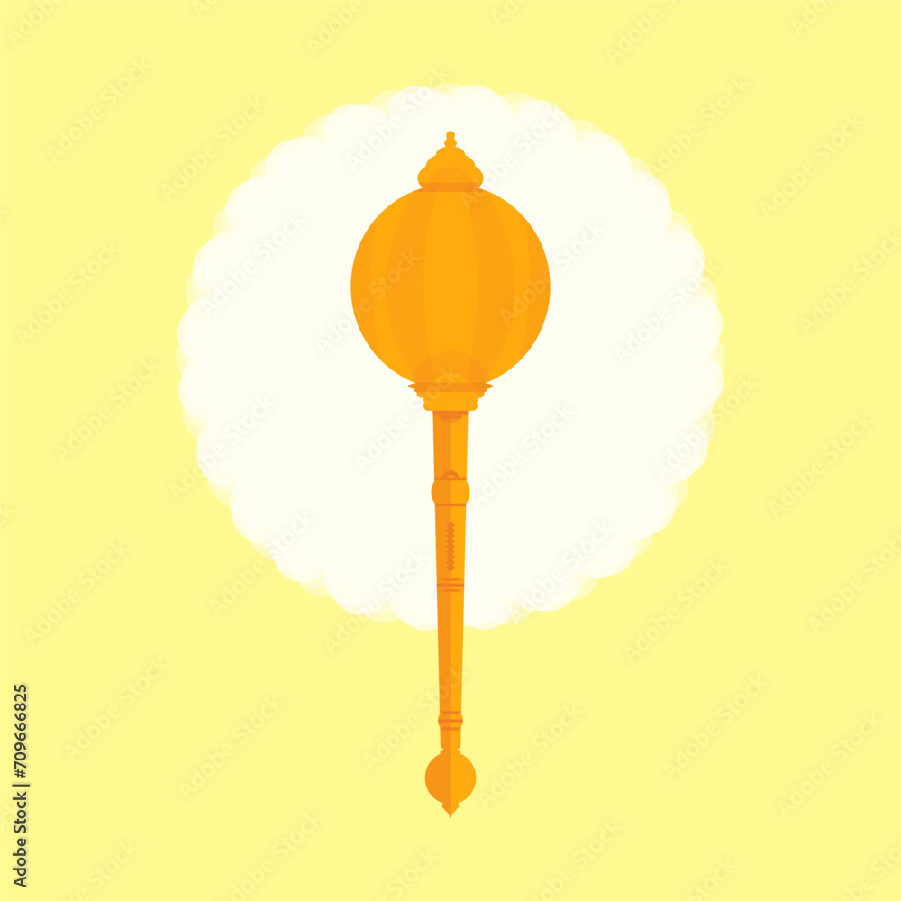 Creative Lord Sri Hanuman Gada also known as blunt mace, Abstract ...