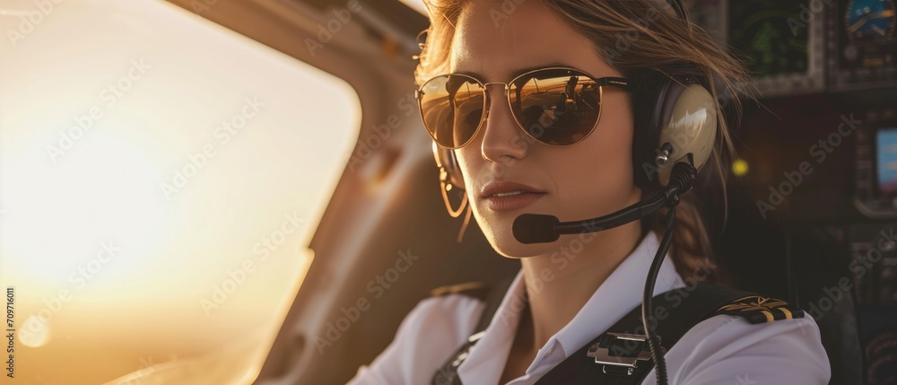 Fashion-Forward Female Pilot Fearlessly Maneuvers Above The Clouds ...