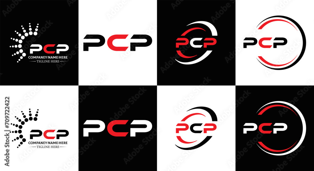 PCP logo. P C P design. White PCP letter. PCP, P C P letter logo design ...