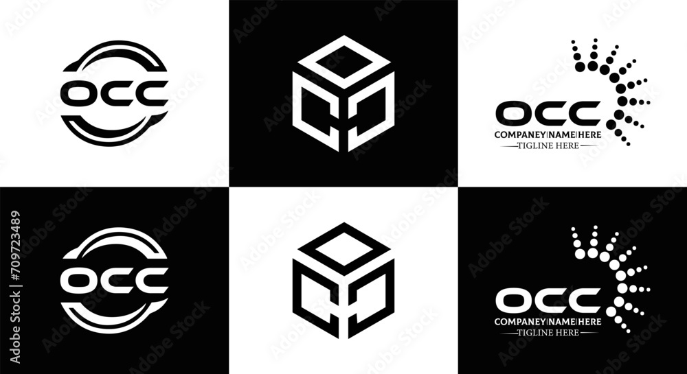 OCC logo. O C C design. White OCC letter. OCC, O C C letter logo design ...