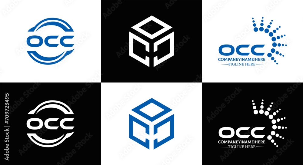 OCC logo. O C C design. White OCC letter. OCC, O C C letter logo design ...