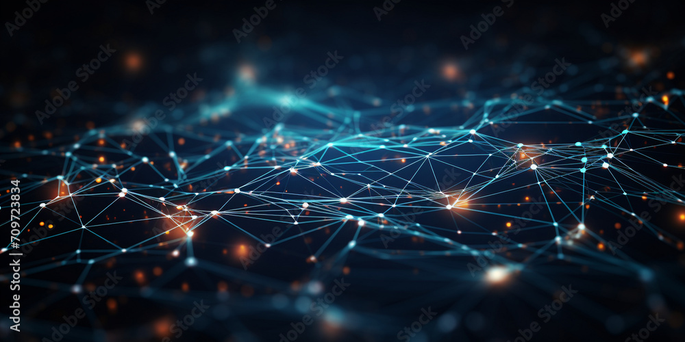 Professional Network, Technology network connections illustration ...