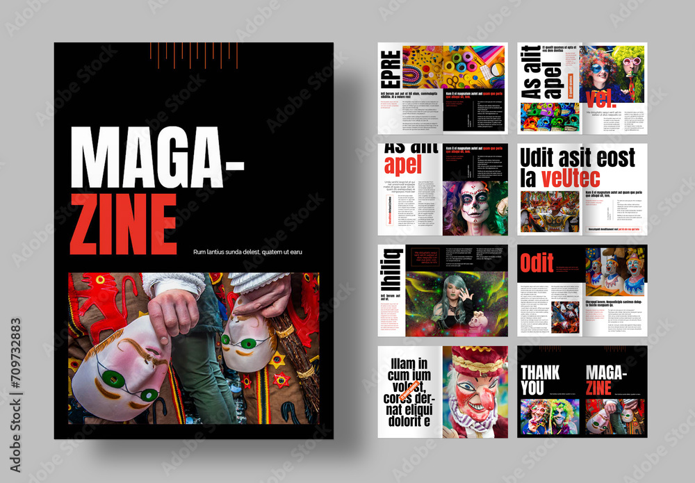 Simple Magazine Template Stock Template | Adobe Stock