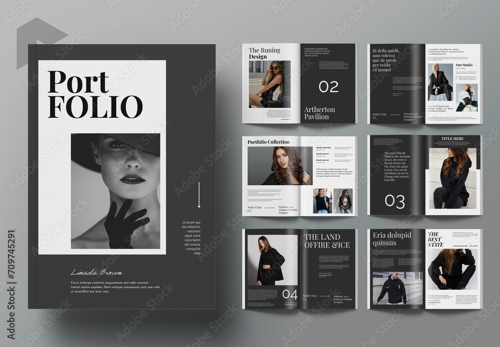 Modern Portfolio Layout Stock Template | Adobe Stock