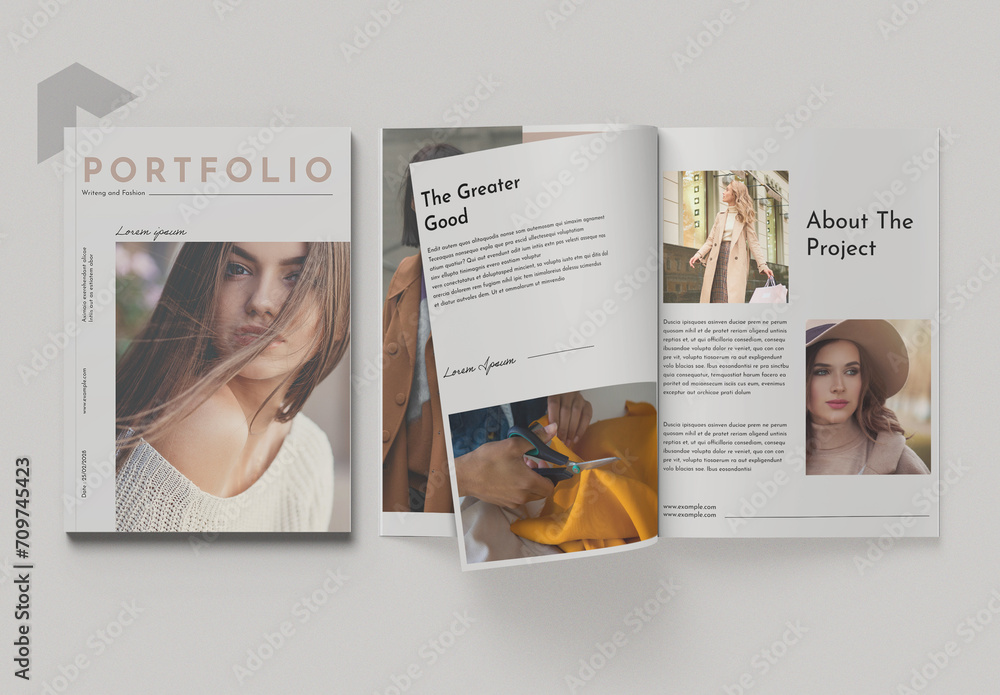 Clean Portfolio Layout Stock Template | Adobe Stock