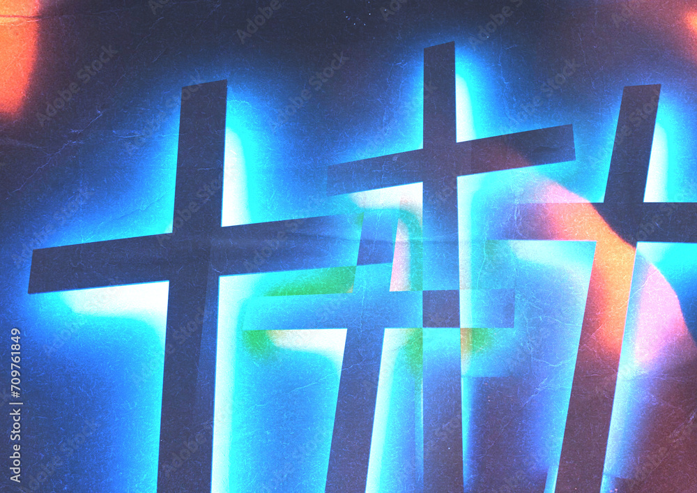 metal Grunge Christian Cross Background, Cross symbol in dark red ...