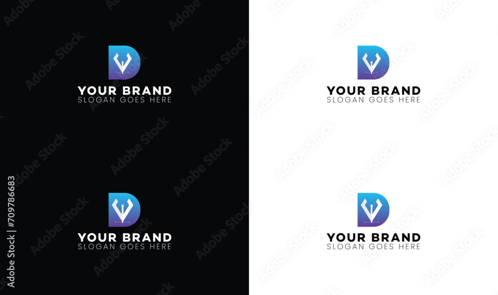 Design logo, letter d logo, pen logo, letter d and pen logo, business ...