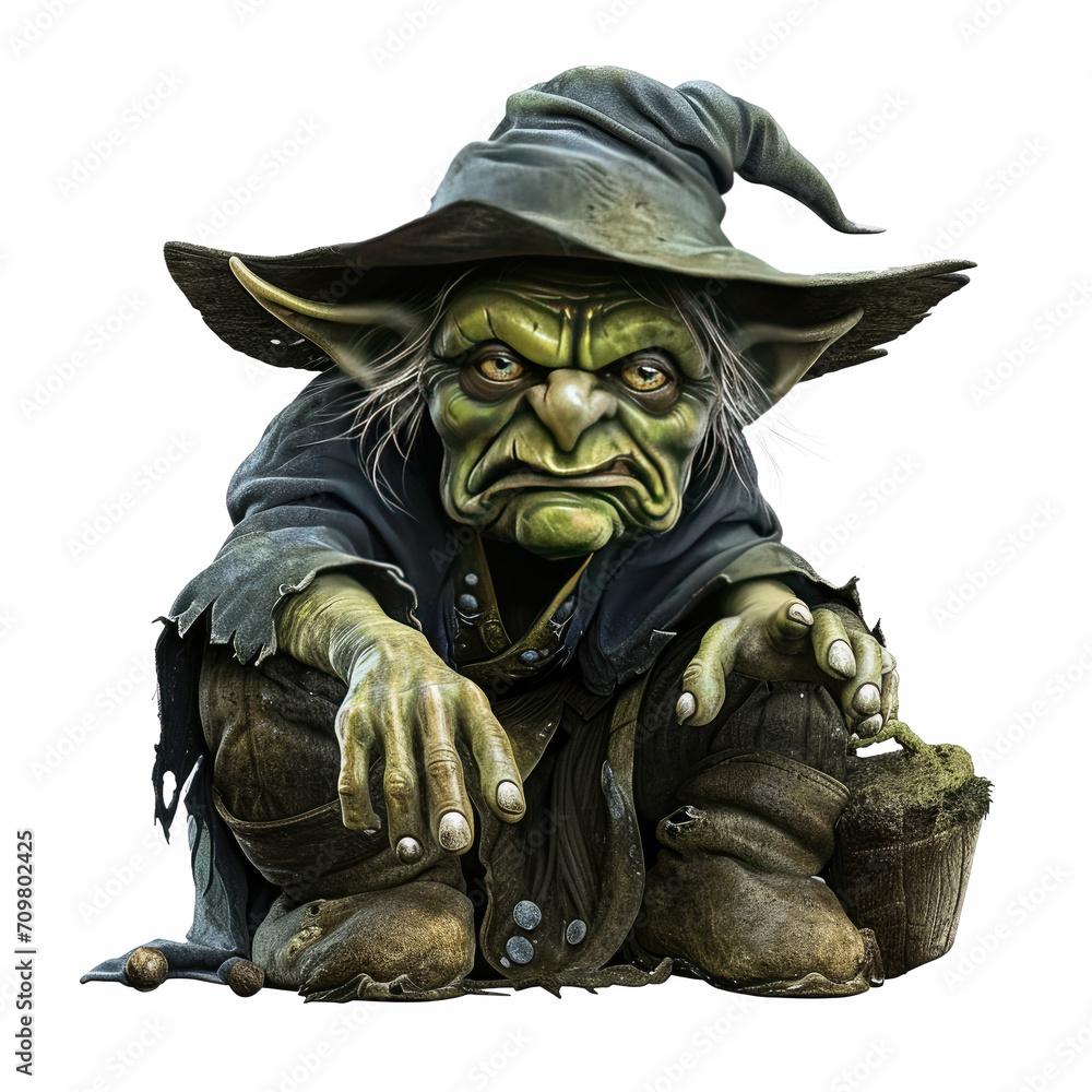 Goblin human fantasy creature illustration design, used in clothing ...