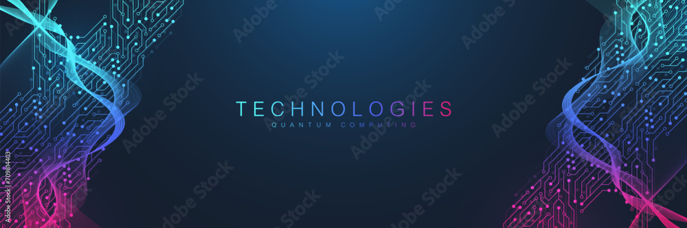 Quantum Computing Idea Design Element Concept. Deep Learning Artificial Intelligence. Generative ...