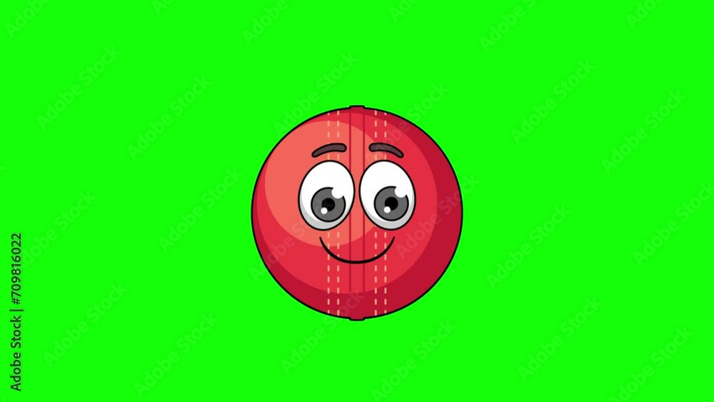 cricket ball emoticon emoji with a face savoring food, cartoon ...