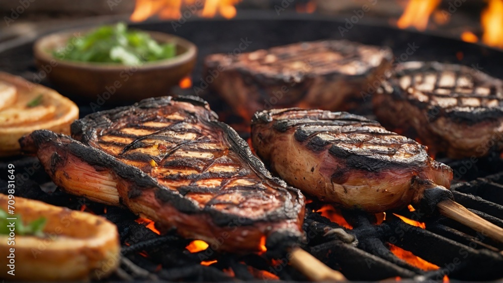 Explore the world of charred or grilled foods. Capture the smoky ...