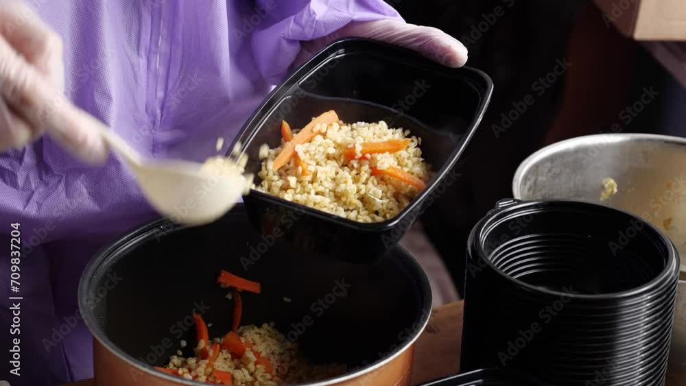 Vidéo Stock Charity, donation and volunteering concept - male ...