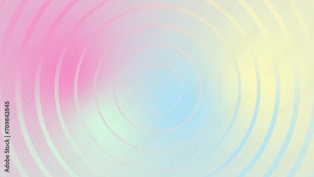 4k gradient seamless looped animated background. circle rings minimal ...