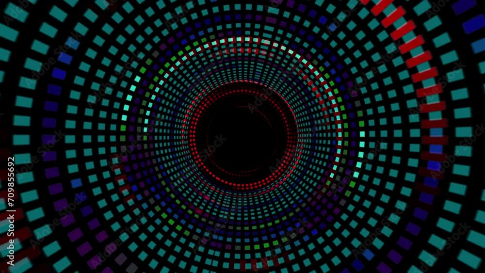 4k dynamic circular seamless looping animation. Moving circles with ...