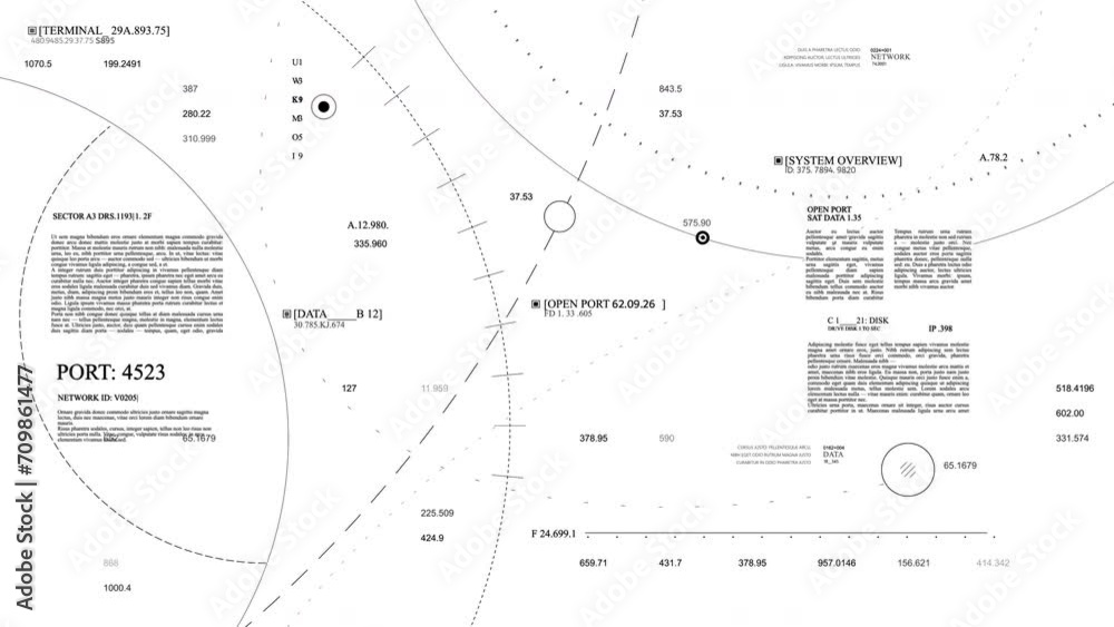 Geometric Lines circles astro map HUD 2GFX Technology infographic ...