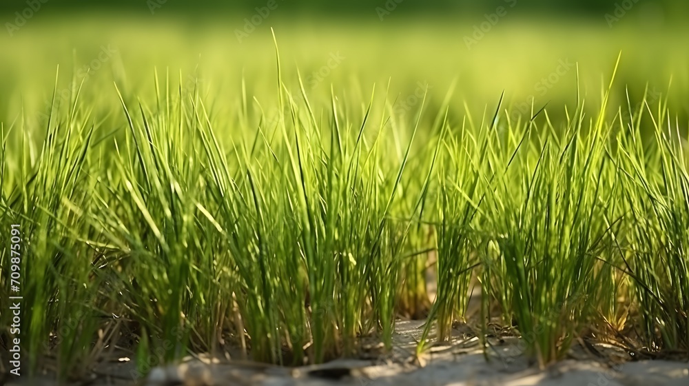 Green vetiver grass field. Vetiver System is used for soil and water ...