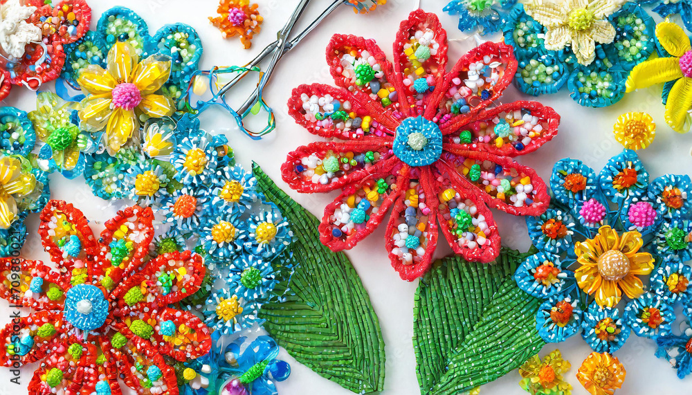 Beaded Pipe Cleaner flowers and dragonflies. Easy spring kids crafts ...