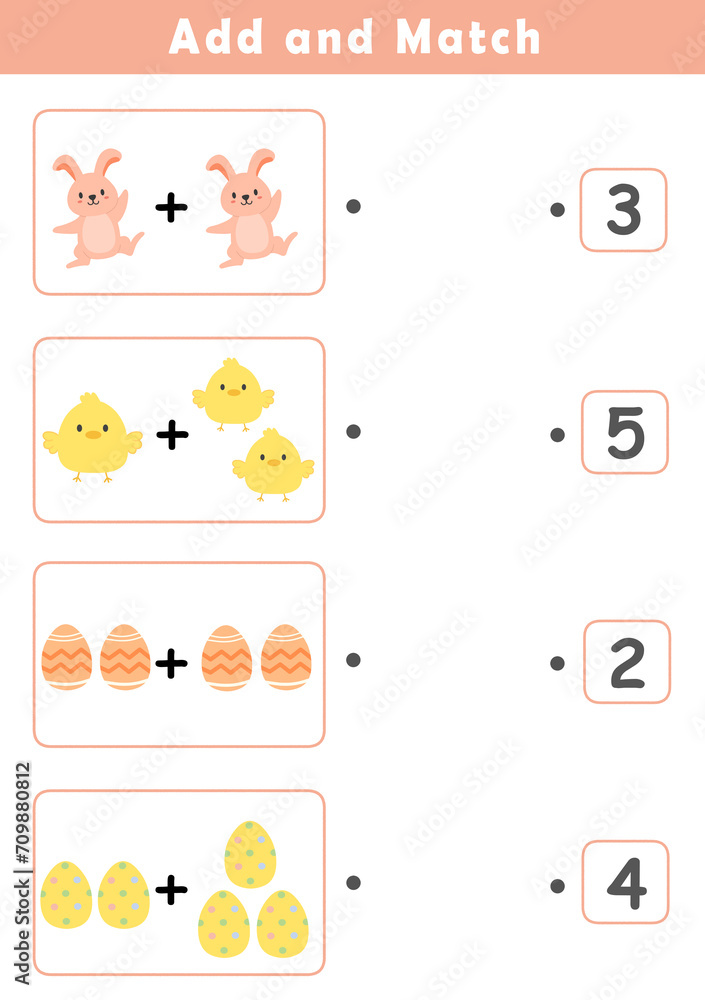 Counting Game for Preschool Children. Math Activities for Kids with ...