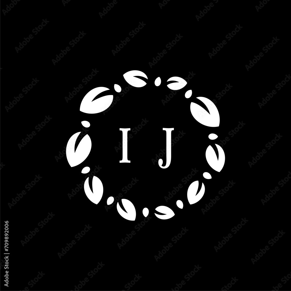 IJ Initials Letter Nature Logo Vector Art Icons and Graphics Stock ...