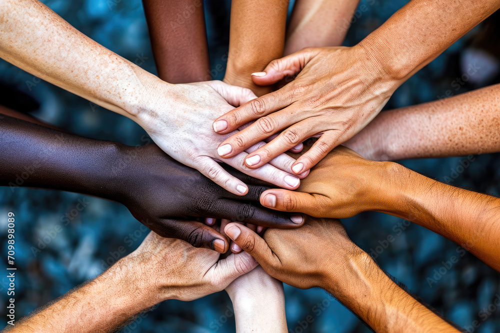 Fotografía de retrato de compañeros de trabajo de diferentes razas que ...