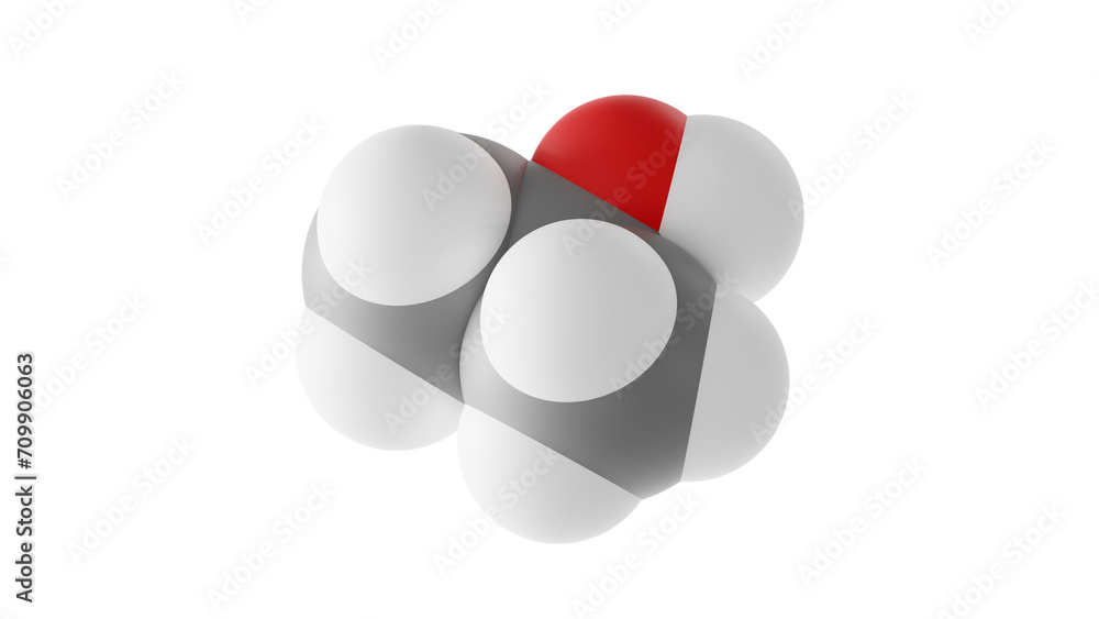 isopropanol molecule, isopropyl alcohol, molecular structure, isolated ...