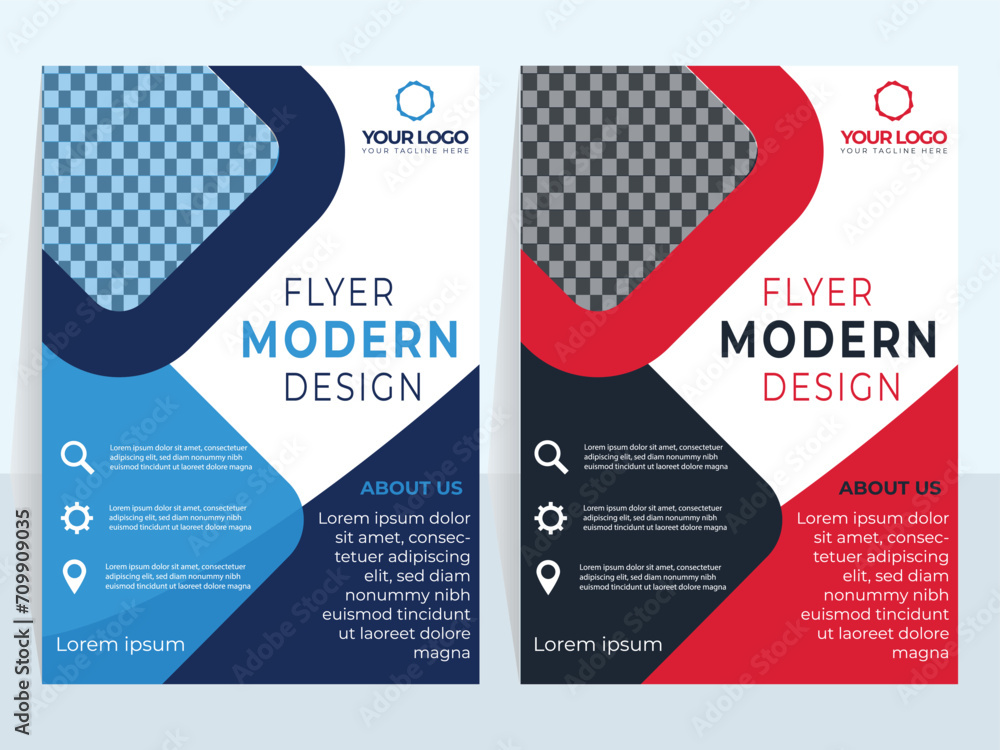 Corporate Business Flyer Poster Pamphlet Brochure Cover Design Layout Background Two Diffrent