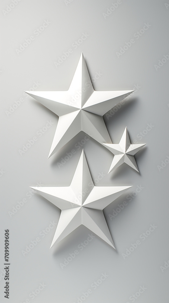 White star shapes, on a light gray background created with Generative ...