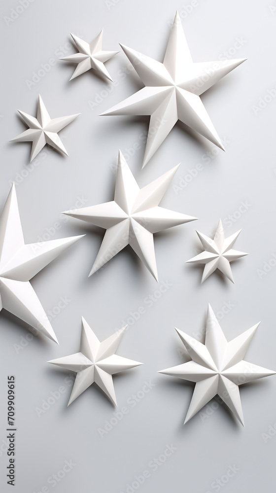 White star shapes, on a light gray background created with Generative ...