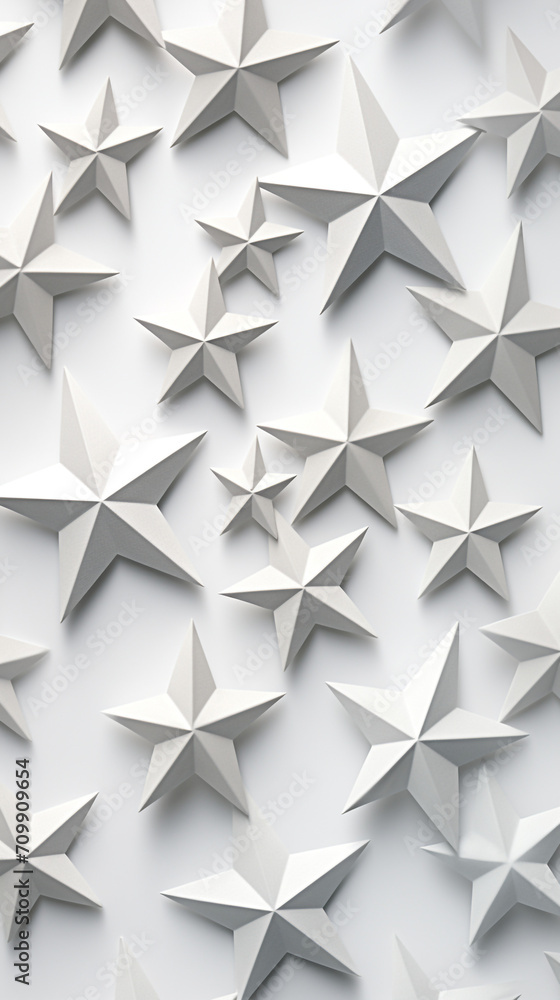 White star shapes, on a light gray background created with Generative ...