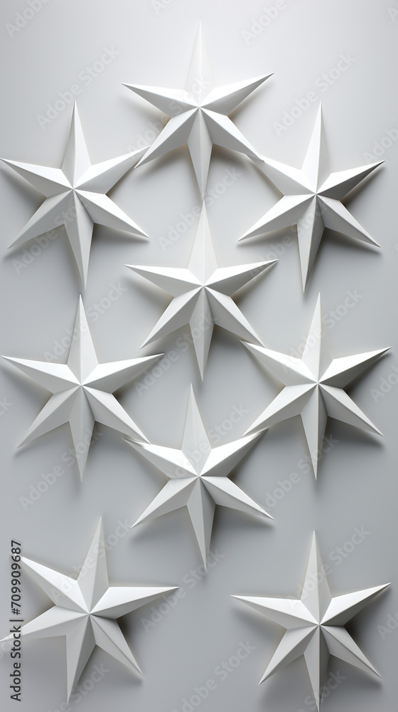 White star shapes, on a light gray background created with Generative ...