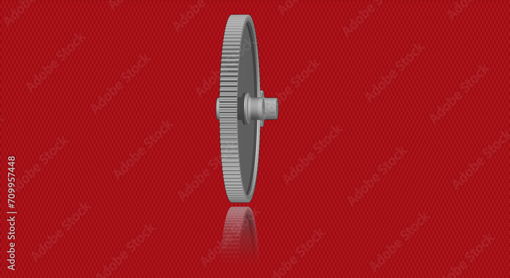 Spur gear rotor illustration showing a single stage single gearset on a ...