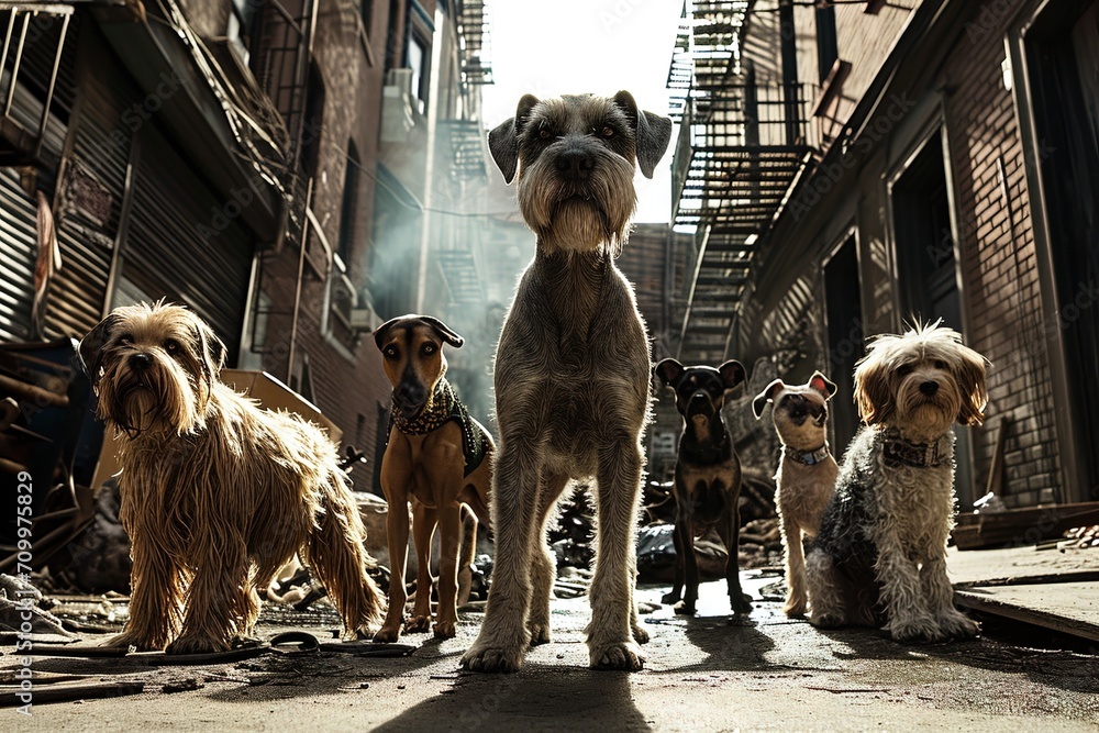 The Bark Brigade: A ragtag group of stray dogs, led by a wise old ...