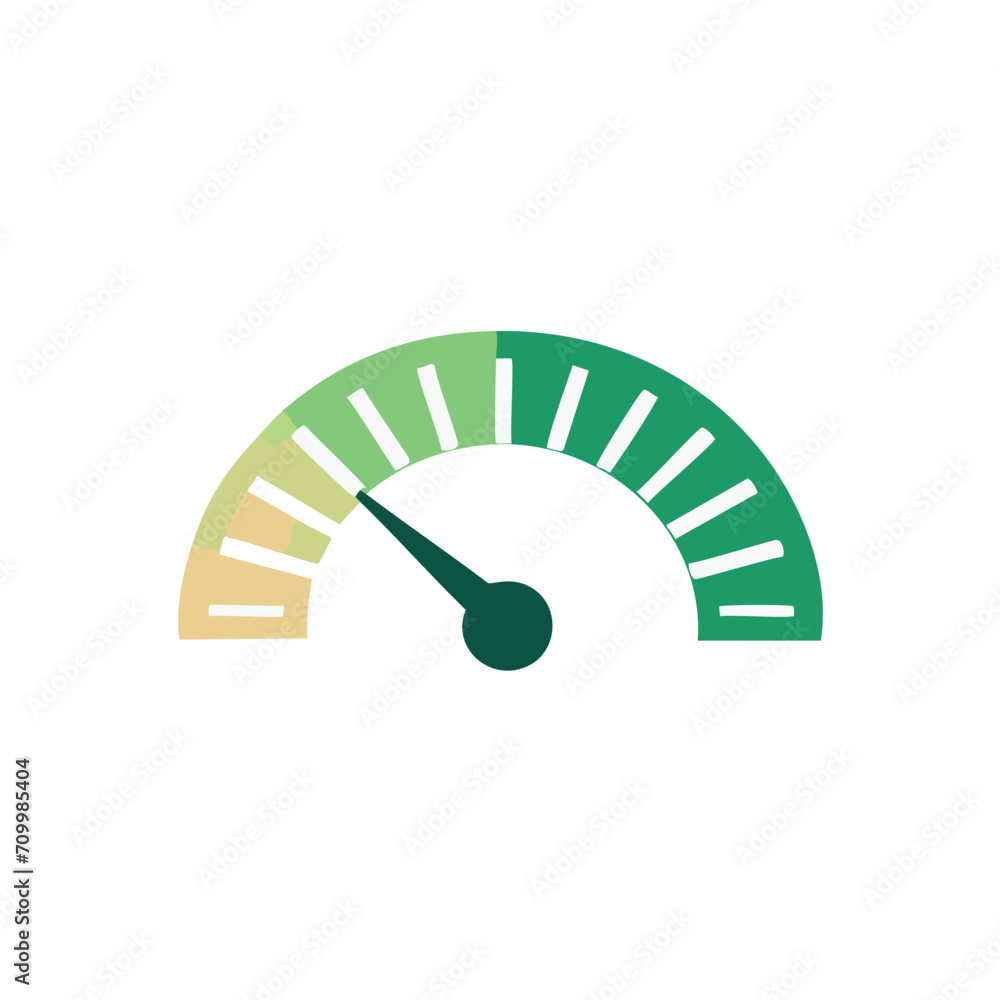 Minimal cartoon arrow point credit scale speed low status green ...