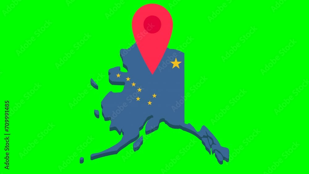 Vidéo Stock Looped animation of a red location marker bouncing on 3D ...