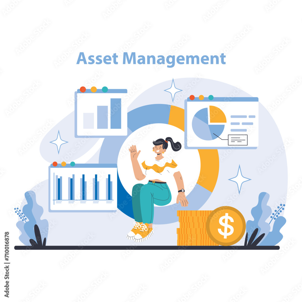 Asset Management concept. Visualizing financial growth and investment ...