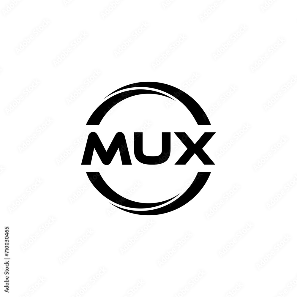 MUX letter logo design with white background in illustrator, cube logo ...