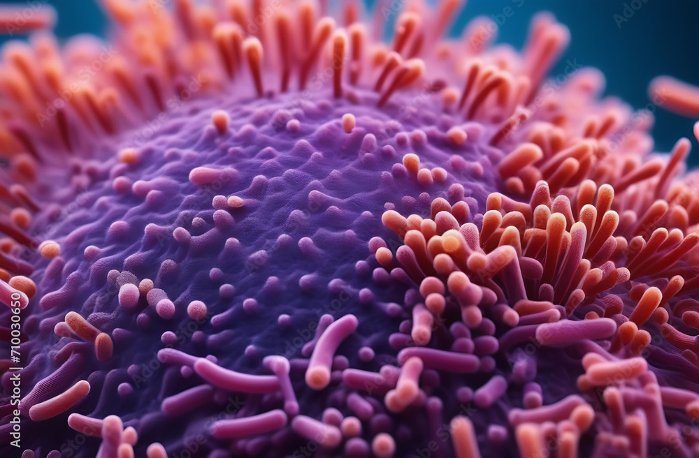 taste buds under the microscope, hairs inside the intestines, gastric ...
