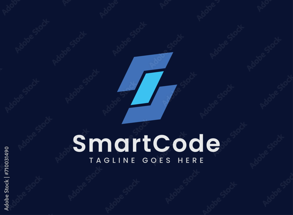 Introducing our exclusive "S Letter Coding" logo design template. This ...