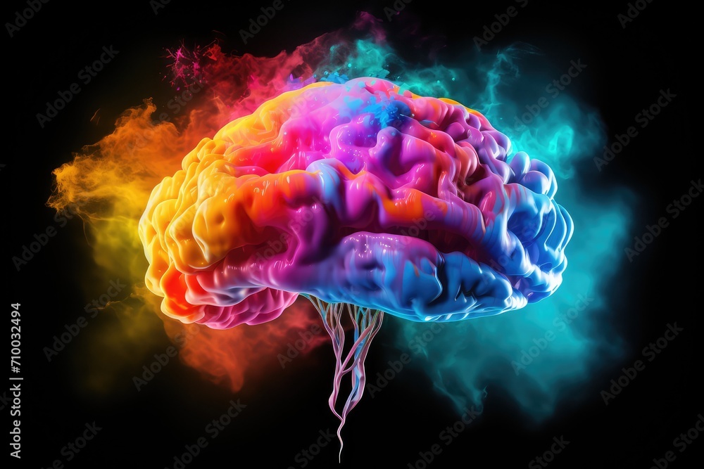 Colorful Brain Axon with Neural pathways shape cognitive abilities in ...