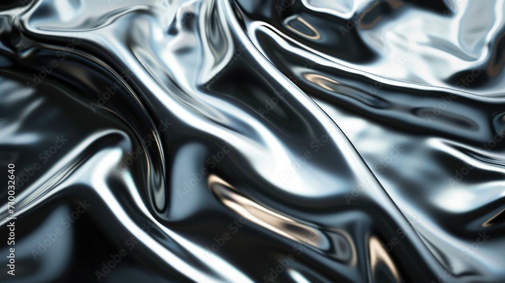 Chrome melting holographic liquid metal leather fabric wallpaper ...