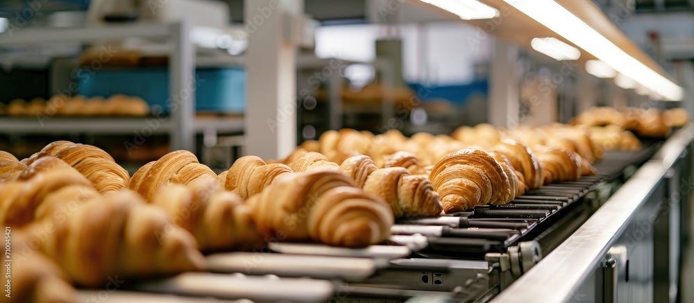 Modern smart bakery using an automatic dough robot to make puff pastry ...