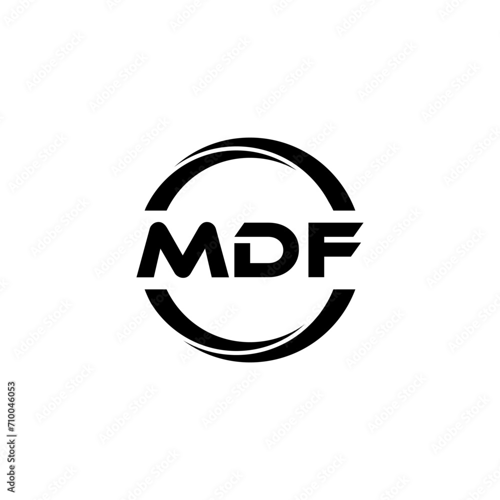 MDF letter logo design with white background in illustrator, cube logo ...