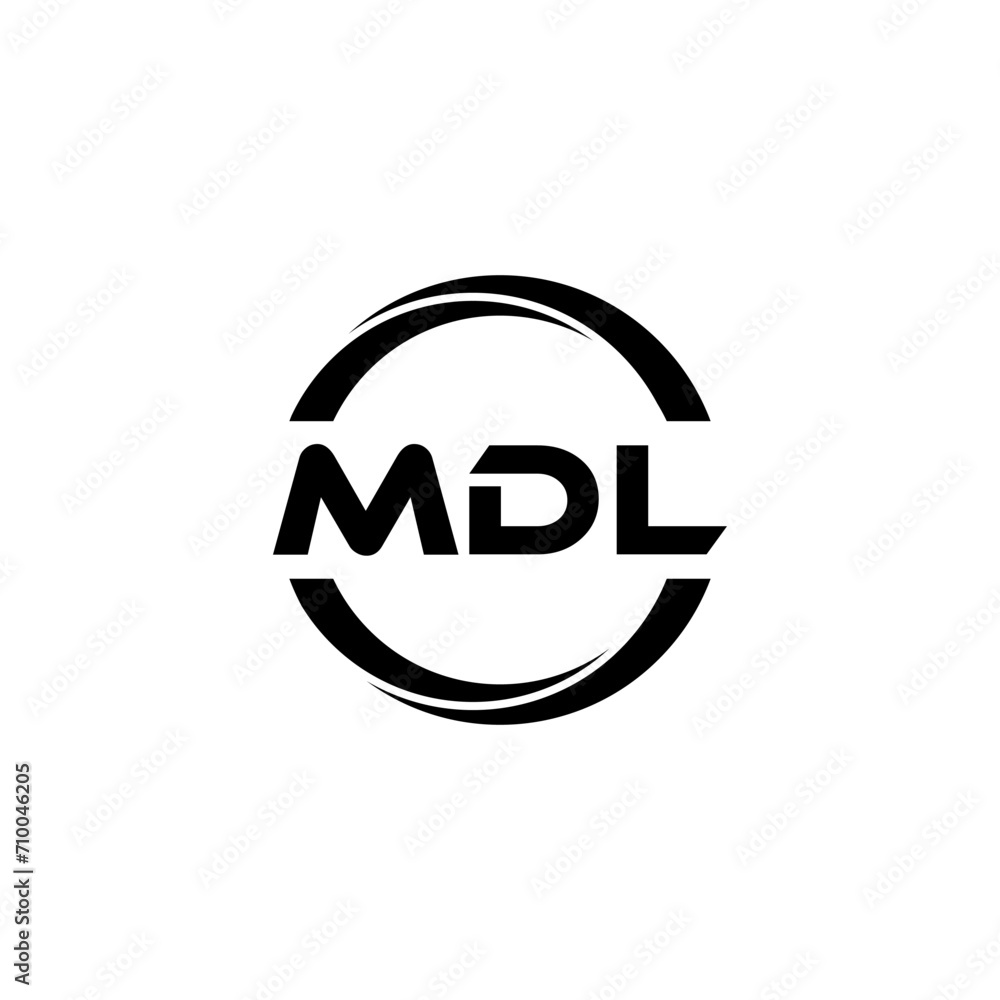 MDL letter logo design with white background in illustrator, cube logo ...