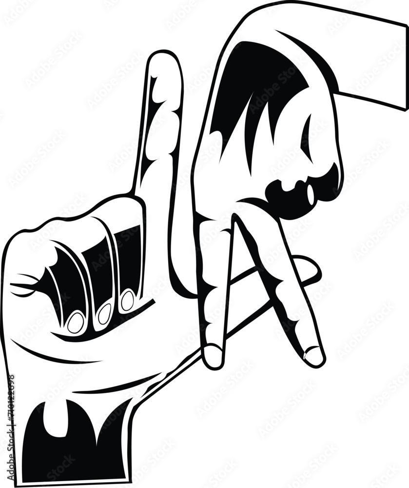 Los Angeles Hands Sign - LA Sign, Logo, Clip Art, Los Angeles Sign ...